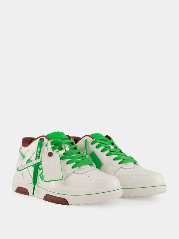 Off-White Out Of Office Leather Sneakers - Green