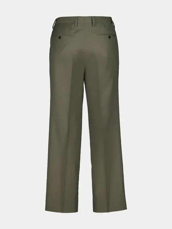 Prada Wide-leg Wool Trousers