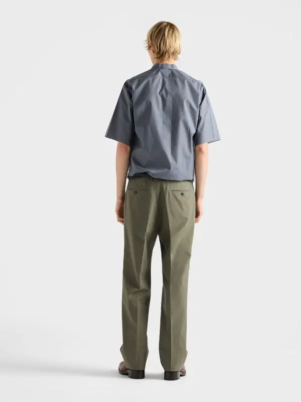 Prada Wide-leg Wool Trousers