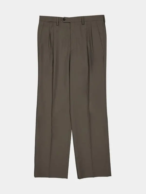 Prada Wide-leg Wool Trousers
