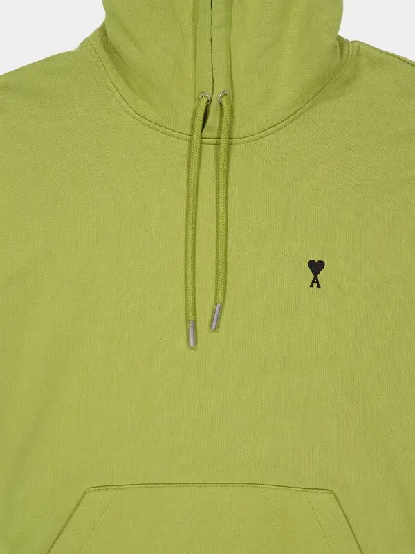 AMI Paris De Coeur Hooded Sweatshirt - Green