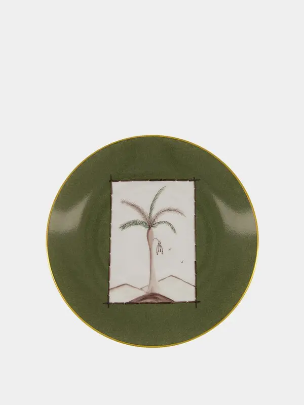 MARIE DAAGE Cartouche Colonie Salad Plate Set - Green