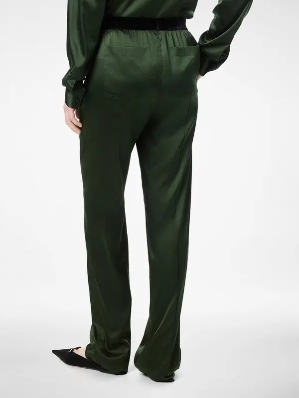 TOM FORD Stretch Silk Satin Pj Pants - Green
