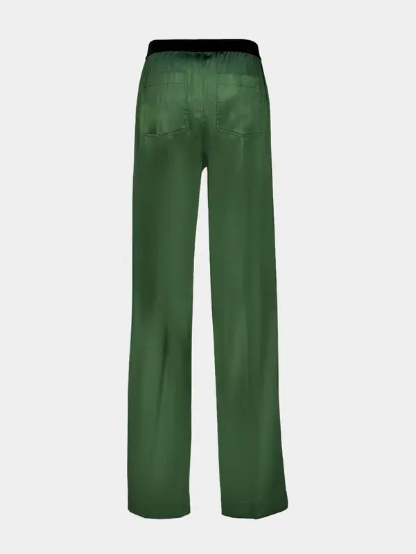 TOM FORD Stretch Silk Satin Pj Pants - Green
