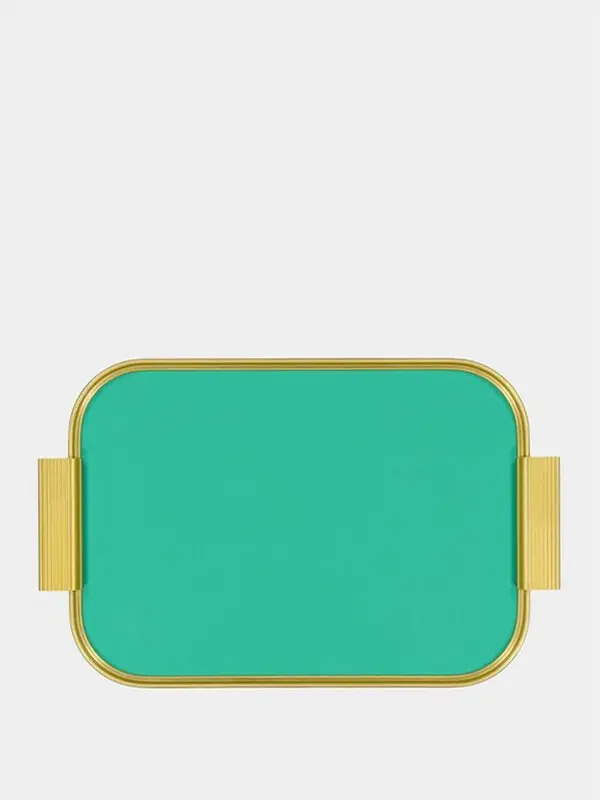 KAYMET Ribbed Tray - Gold