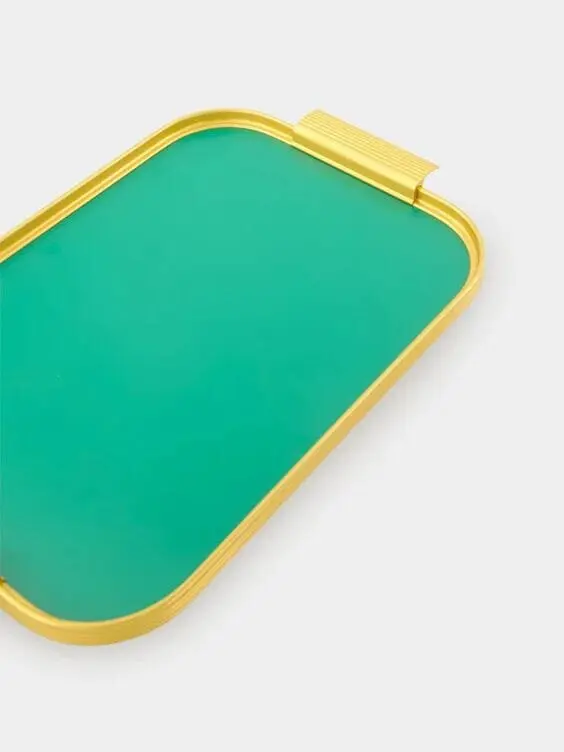 KAYMET Ribbed Tray - Gold