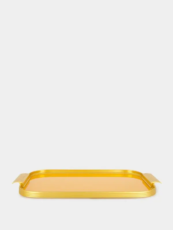 KAYMET Ribbed Tray - Gold