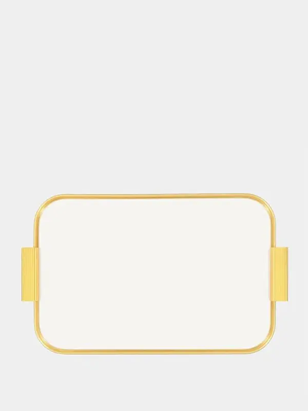 KAYMET Ribbed Tray - Gold