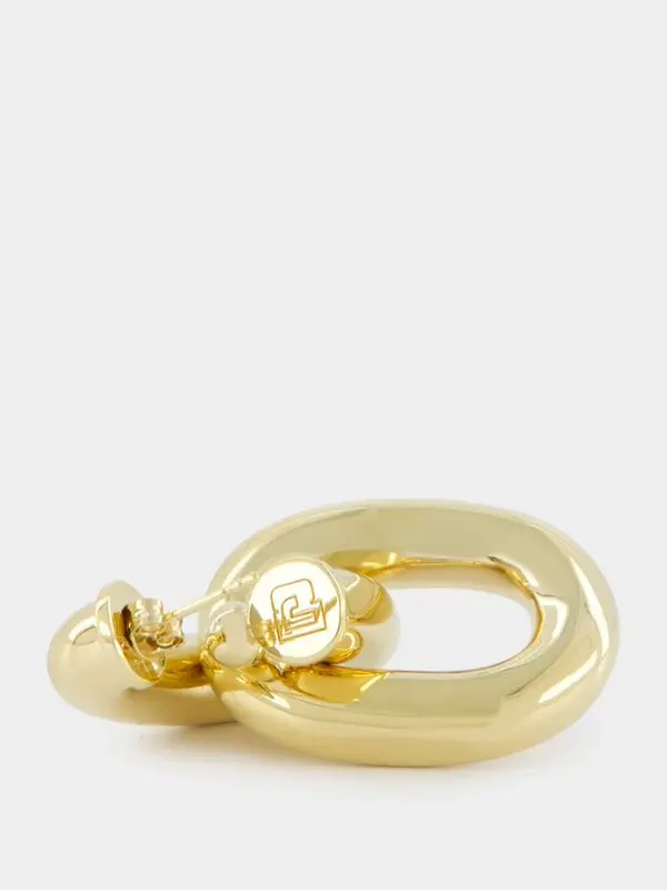Rabanne Xl Link Double Hoop Earrings - Gold