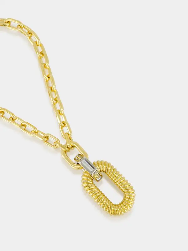 Rabanne Xl Link Necklace With Pendant