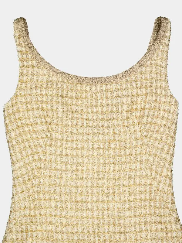 Miu Miu Sleeveless Check Mini Dress