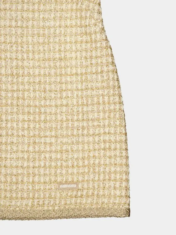 Miu Miu Sleeveless Check Mini Dress