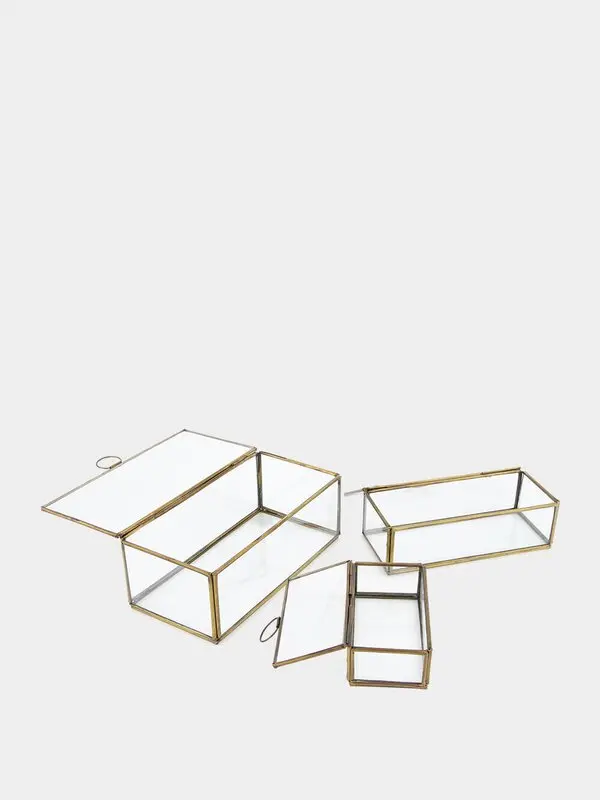 Madam Stoltz Glass Storage Boxes