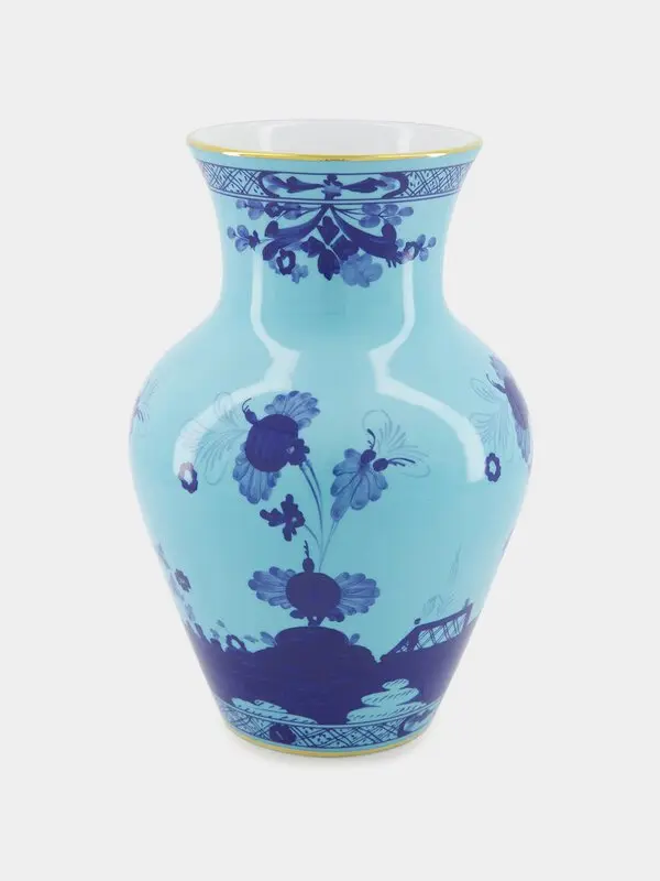 GINORI 1735 Oriente Italiano Iris Ming Vase - Gold