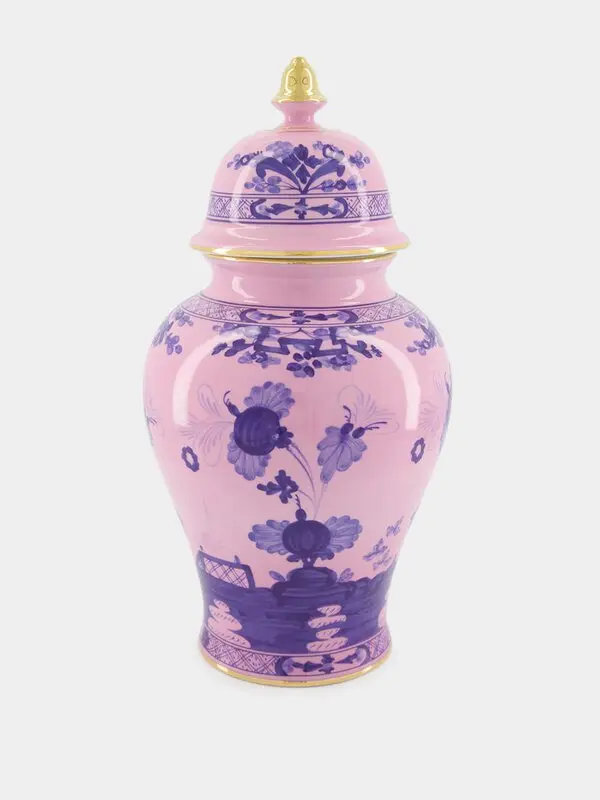 GINORI 1735 Oriente Italiano Large Azalea Potiche Vase - Gold