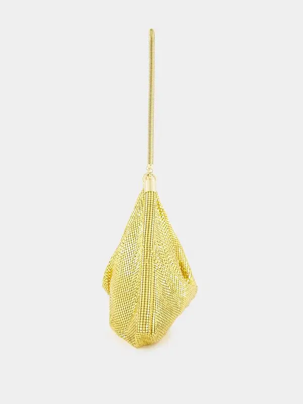 Rabanne Pixel Tube Embellished Bag - Gold
