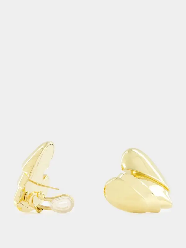 Amina Muaddi Heartbreaker Heart Earrings