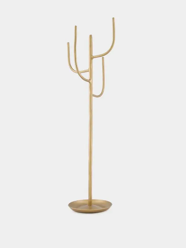 Madam Stoltz Hand-forged Four-tier Iron Jewelry Stand - Gold