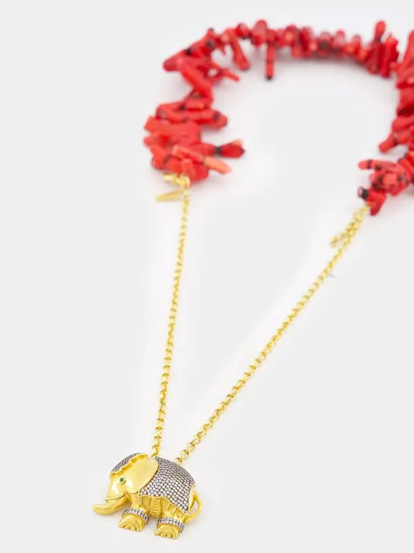 Begum Khan Anacapri Elephant Pendant Necklace