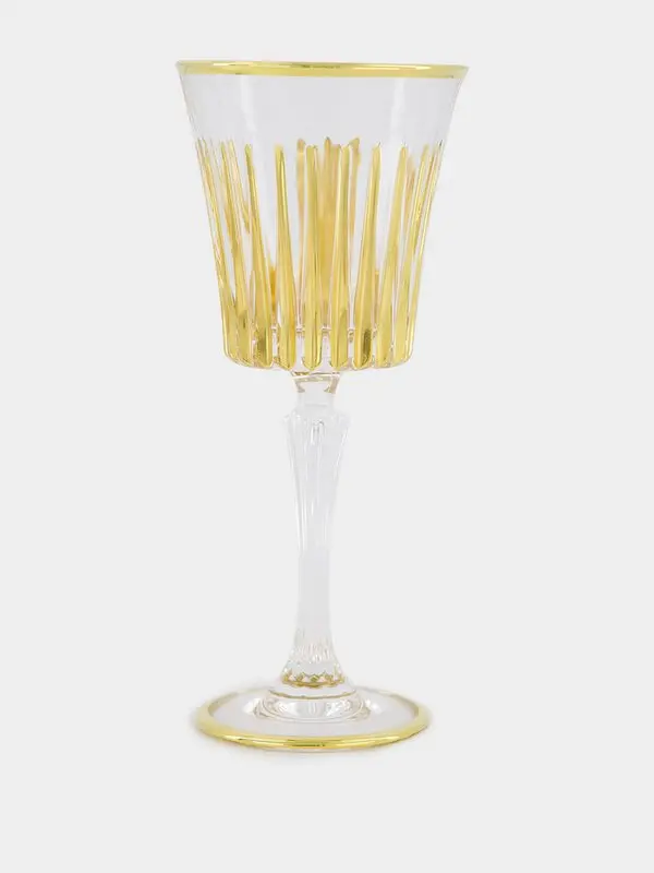 LES-OTTOMANS Gilded Crystal Goblet - Gold