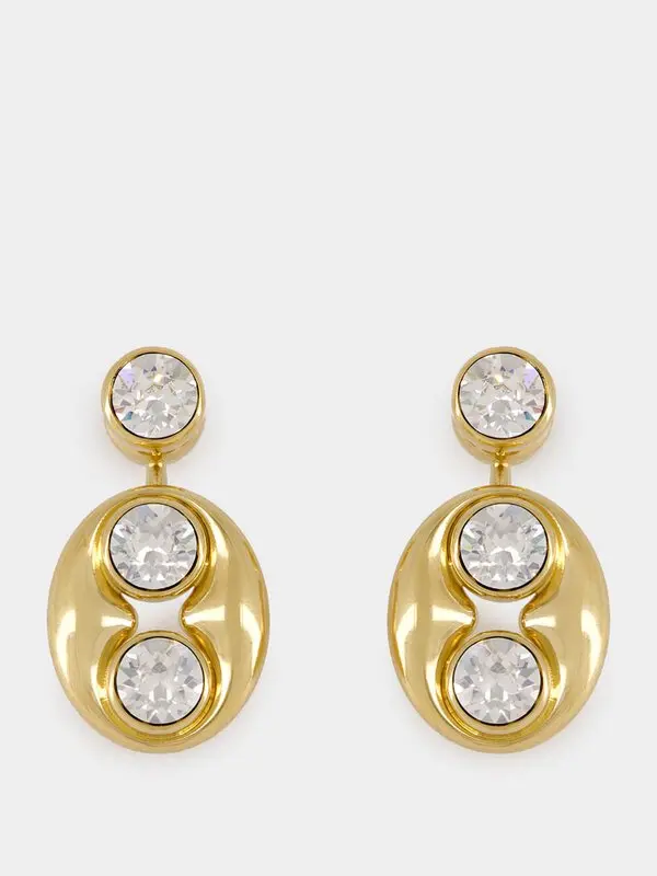 Amina Muaddi Iris Earrings - Gold
