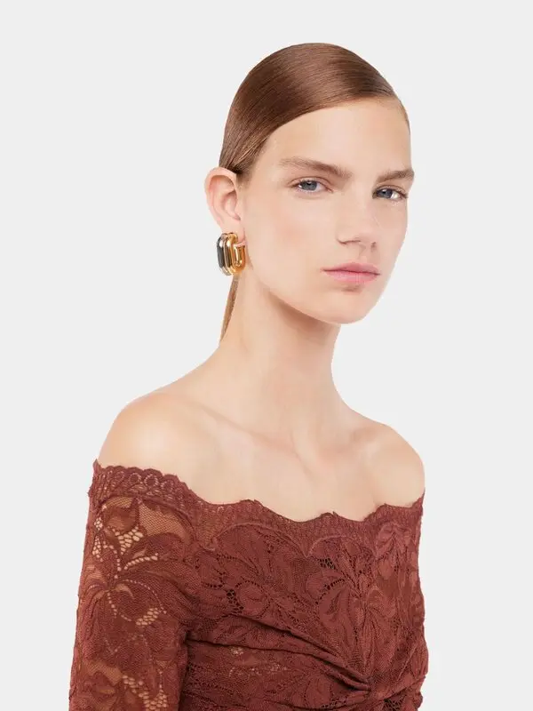 Rabanne Link Earrings - Gold