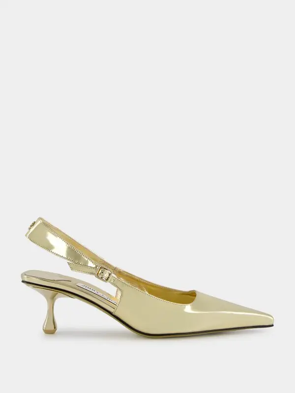 JIMMY CHOO Amel Slingback Pumps - Gold