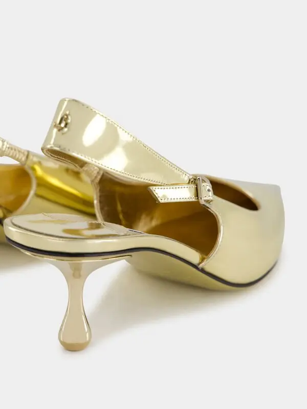 JIMMY CHOO Amel Slingback Pumps - Gold