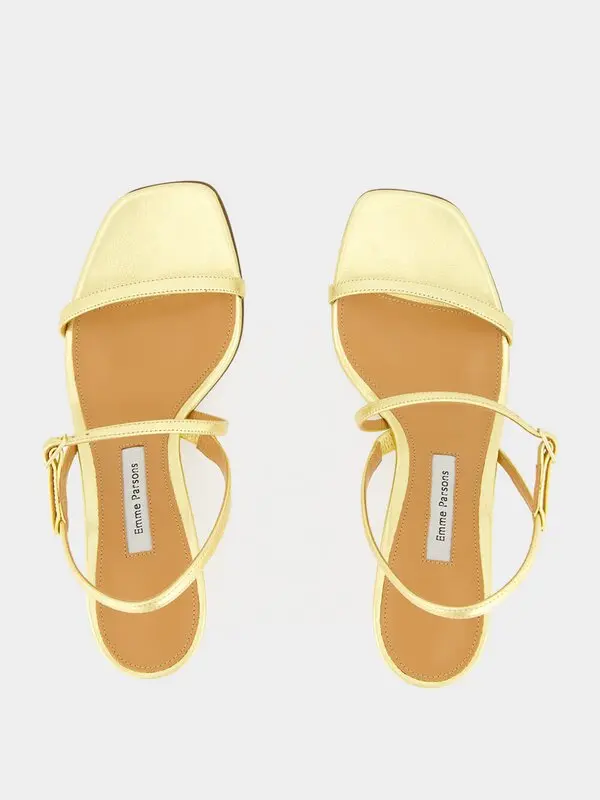 EMME PARSONS Washed Hugo Nappa Sandals - Gold