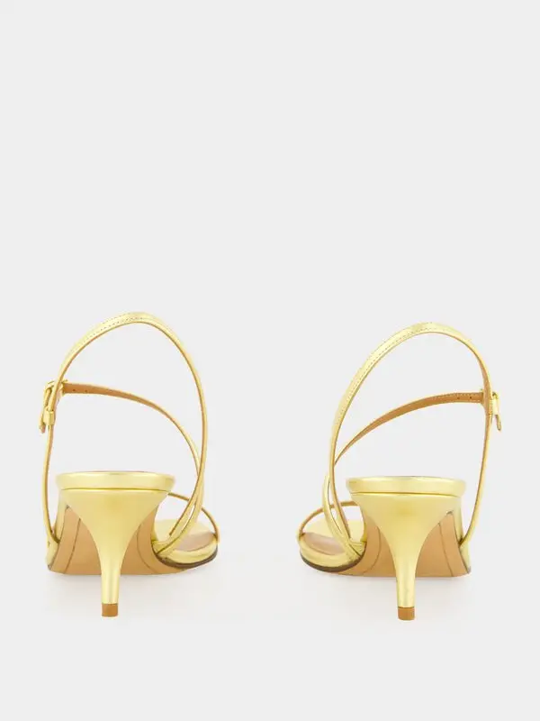 EMME PARSONS Washed Hugo Nappa Sandals - Gold