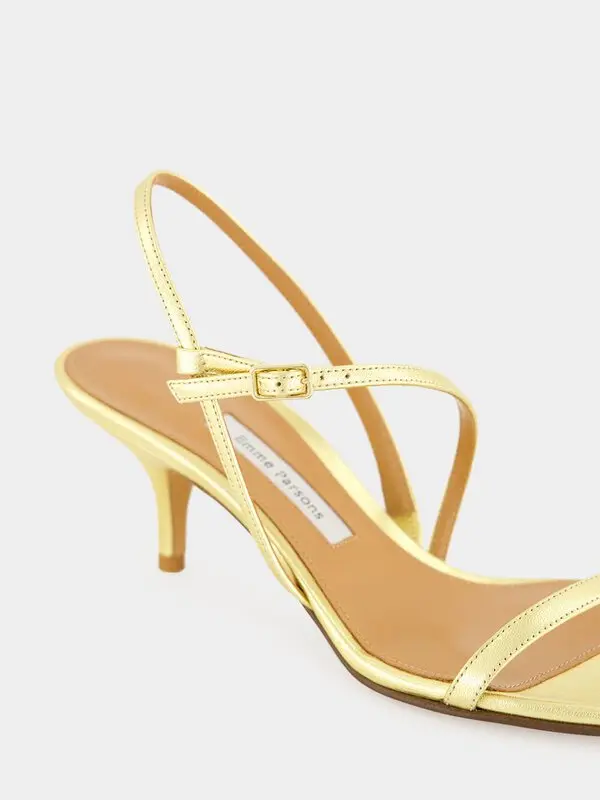 EMME PARSONS Washed Hugo Nappa Sandals - Gold