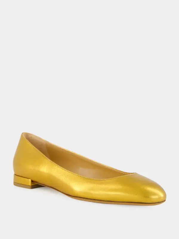 FRANCESCO RUSSO Old Laminated Nappa Leather Ballerinas