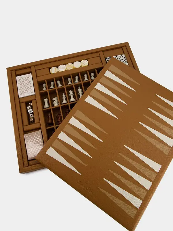 Hector Saxe Paris Leather Multi-game Box