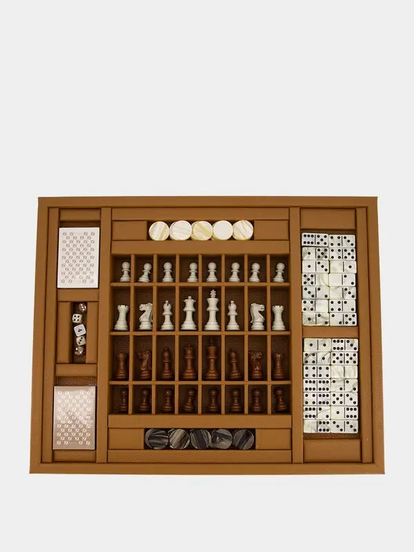 Hector Saxe Paris Leather Multi-game Box