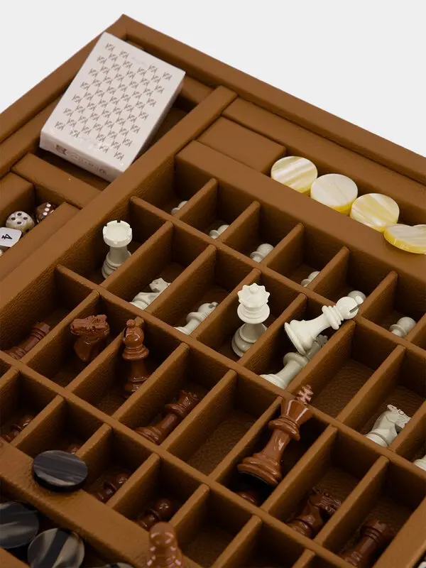 Hector Saxe Paris Leather Multi-game Box
