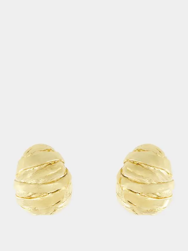 PAOLA SIGHINOLFI Juno 18k -plated Textured Earring - Gold
