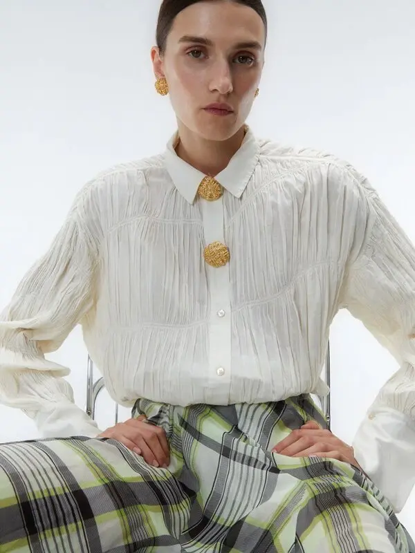 PAOLA SIGHINOLFI Ares 18k-plated Textured Stud Earrings