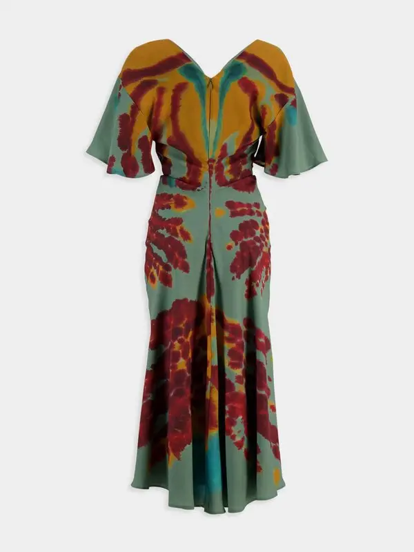 Altuzarra Peloponnese Tie-dye V-neck Midi Dress - Multicolour