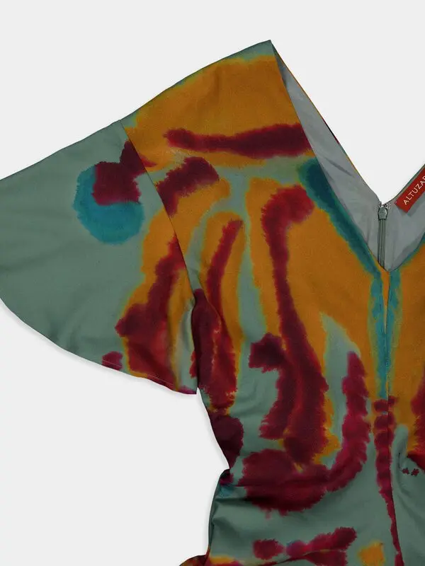 Altuzarra Peloponnese Tie-dye V-neck Midi Dress - Multicolour