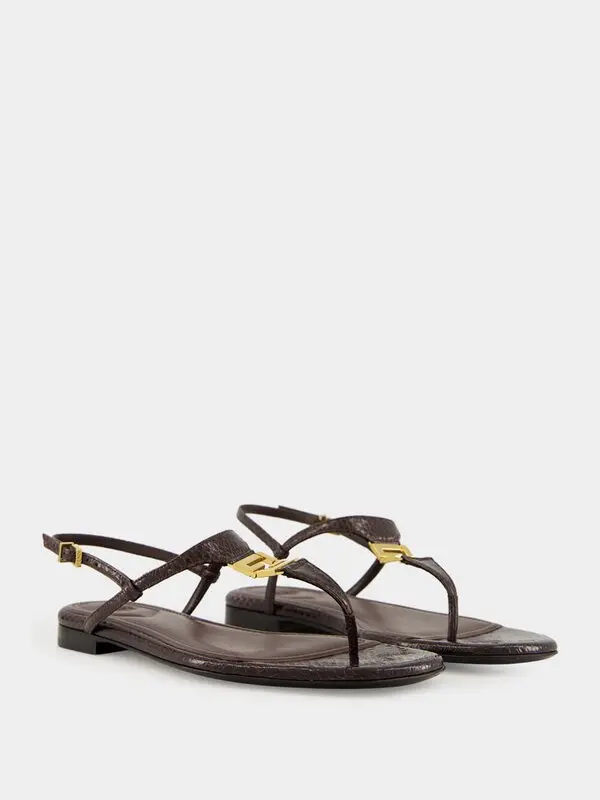 Fendi Ffold Ayers Flip-flops - Purple