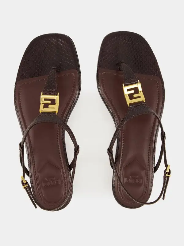 Fendi Ffold Ayers Flip-flops - Purple