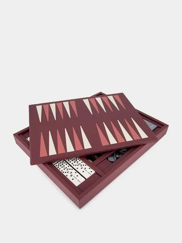 Hector Saxe Paris Leather Multi-game Box - Purple