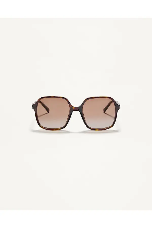 Valentino Garavani Rectangular Acetate Sunglasses - Brown