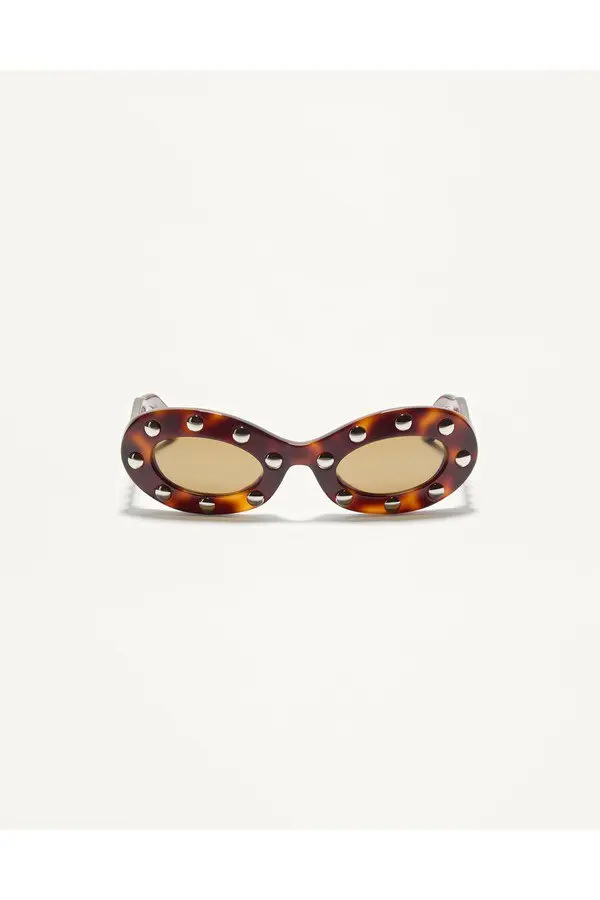 Valentino Garavani Oval Eyewear - Brown