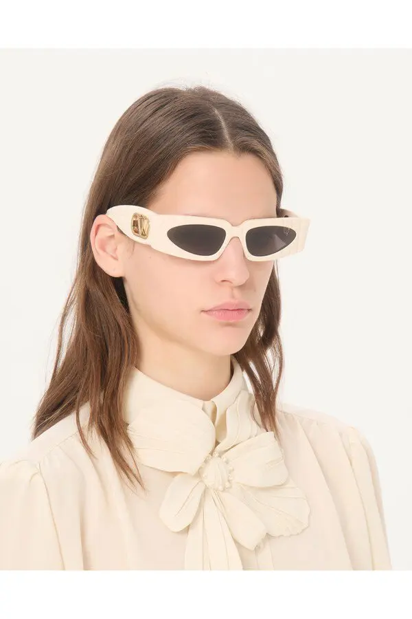 Valentino Garavani Rectangular Acetate Sunglasses