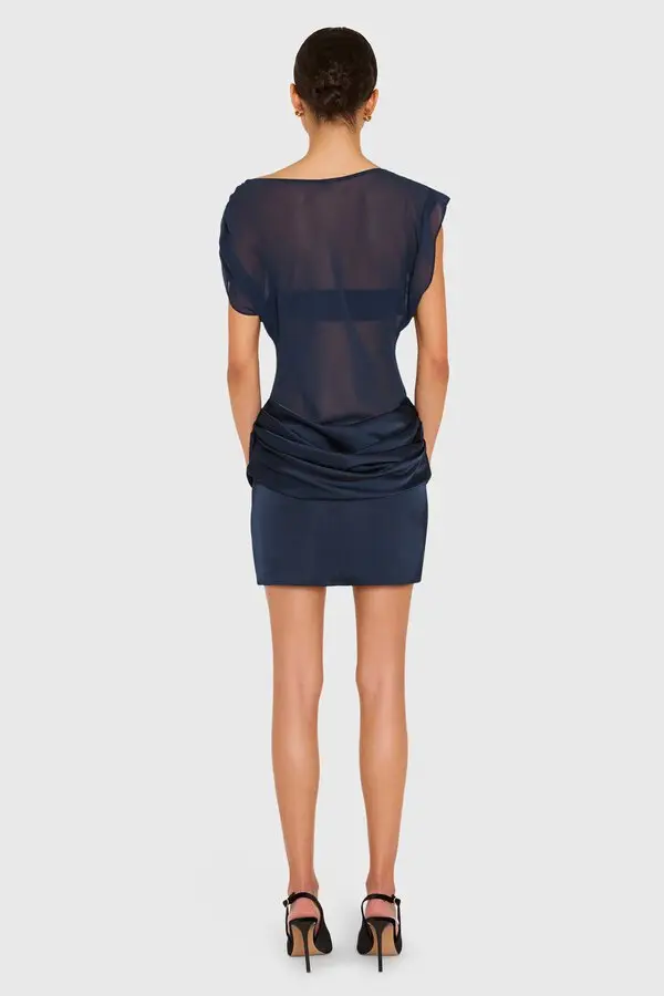 Amanda Uprichard Olandria Mini Dress - Ink