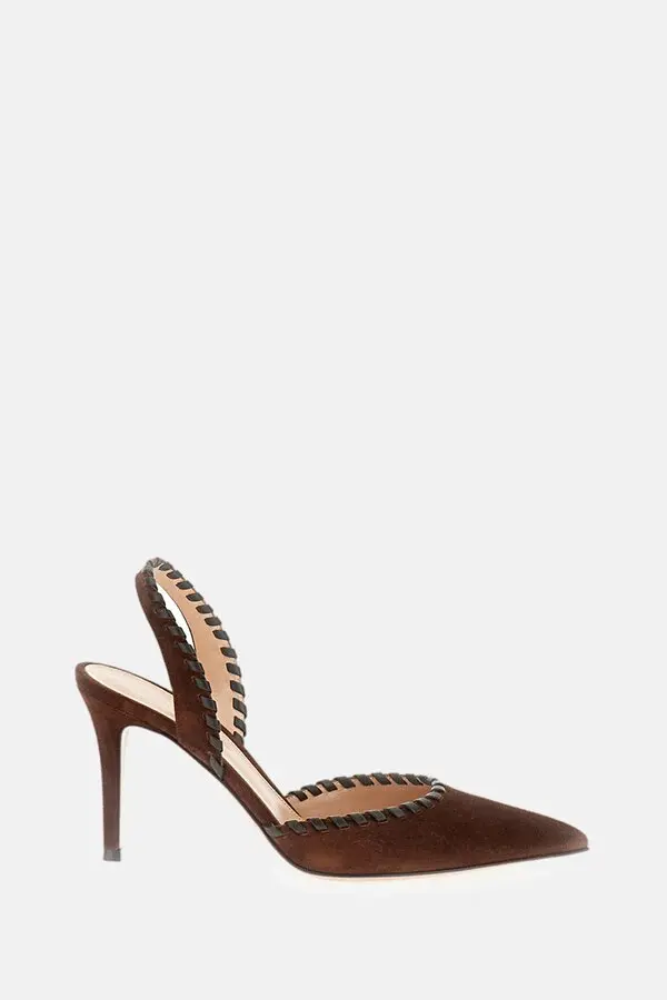 GIANVITO ROSSI Zaira Slingback Pumps - Marrone