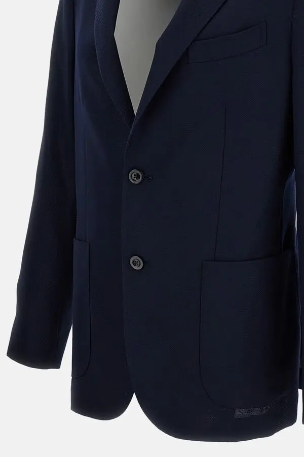 Boglioli K Jacket In Fresco Di Lana - Blu