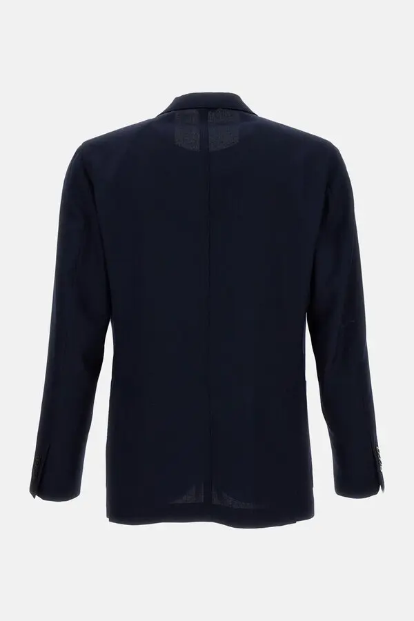 Boglioli K Jacket In Wool Fresco - Blue