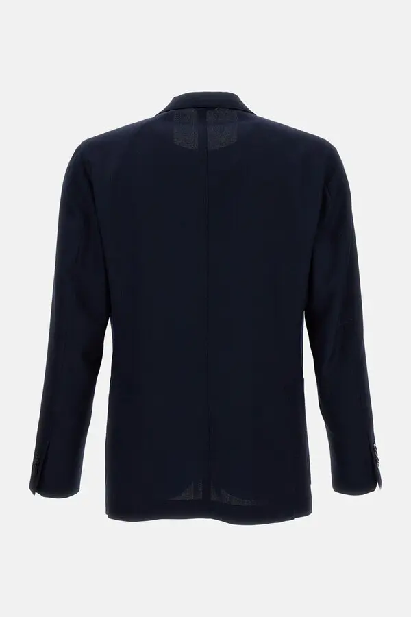 Boglioli K Jacket In Wool Fresco - Blue
